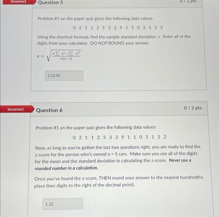 Solved Problem #1 on the paper quiz gives the following data | Chegg.com