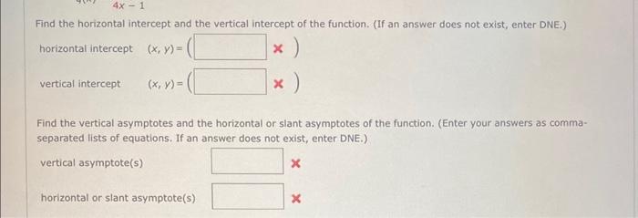 Solved Find the horizontal intercept and the vertical | Chegg.com