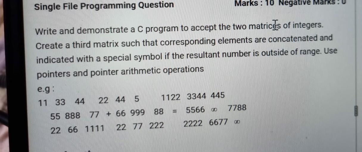 Solved Write and demonstrate a C program to accept the two | Chegg.com
