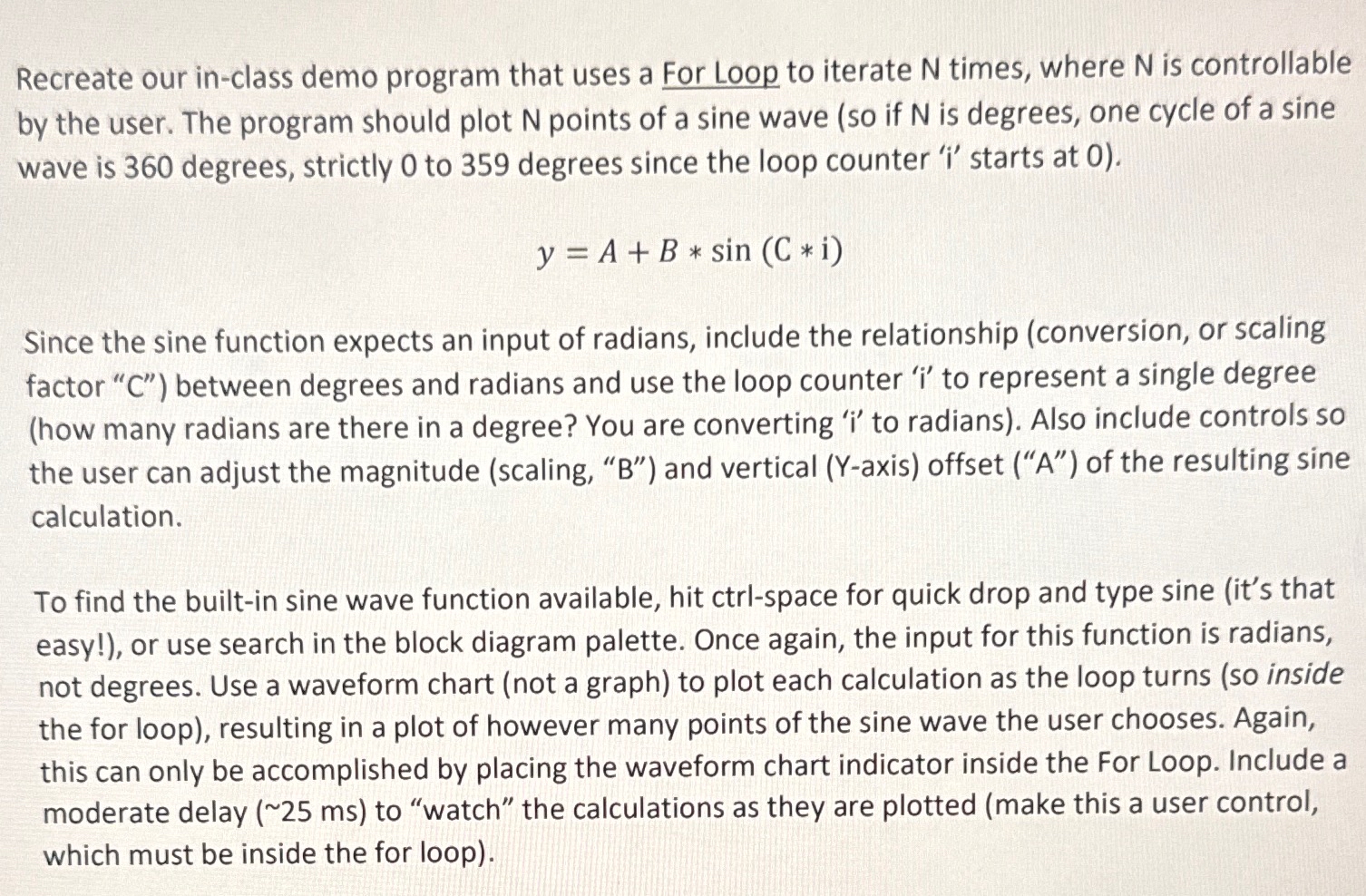 Solved Recreate our in-class demo program that uses a For | Chegg.com