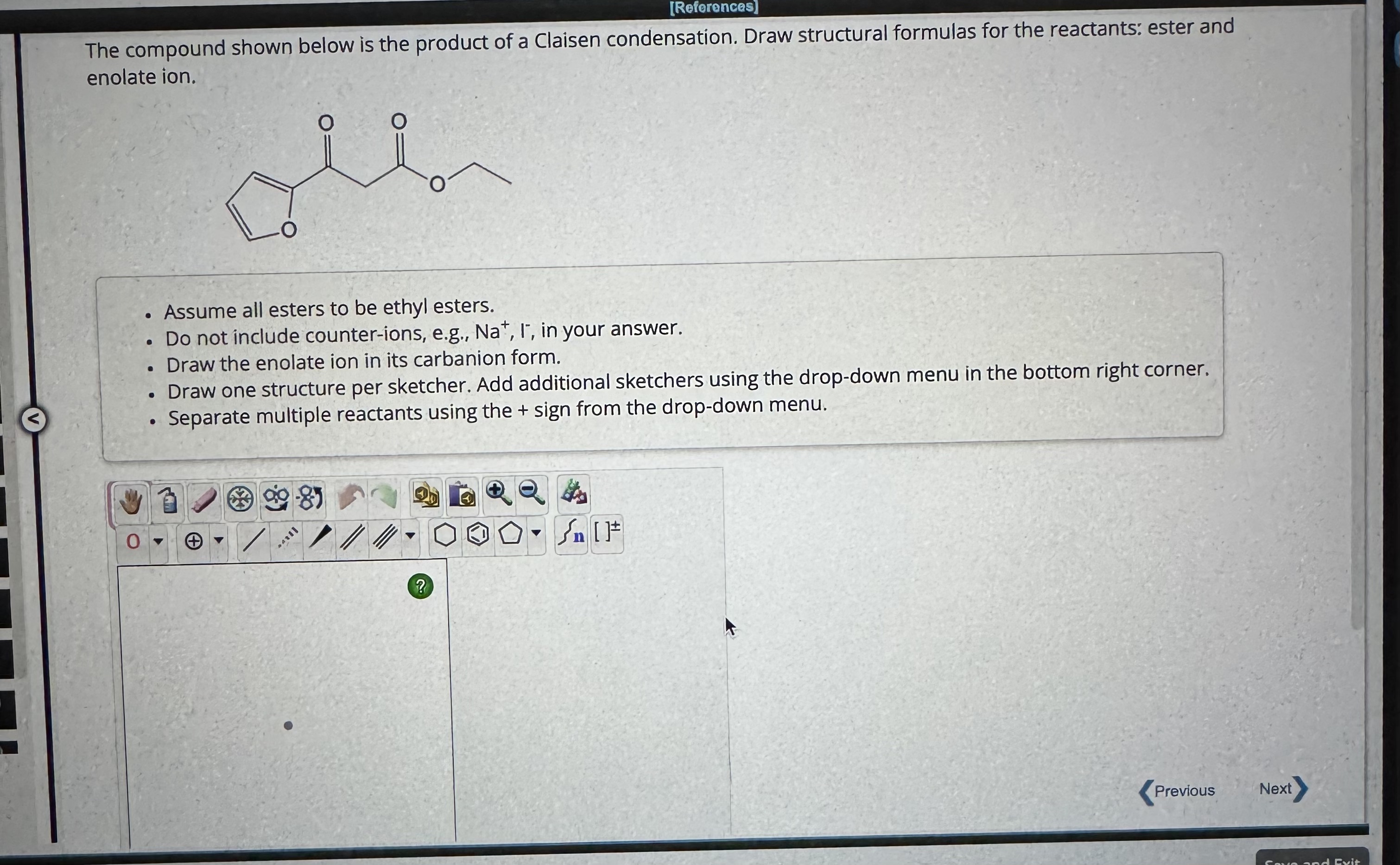 The compound shown below is the product of a Claisen | Chegg.com