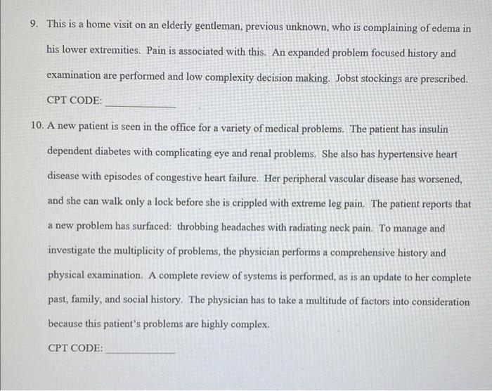 Solved Using a CPT manual, choose the corect code for the | Chegg.com