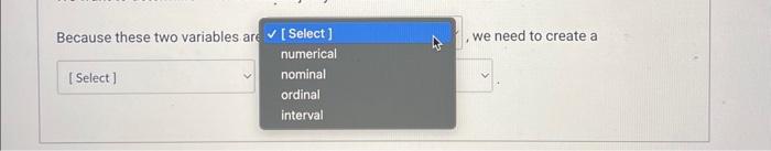 Solved Because these two variables areBecause these two | Chegg.com
