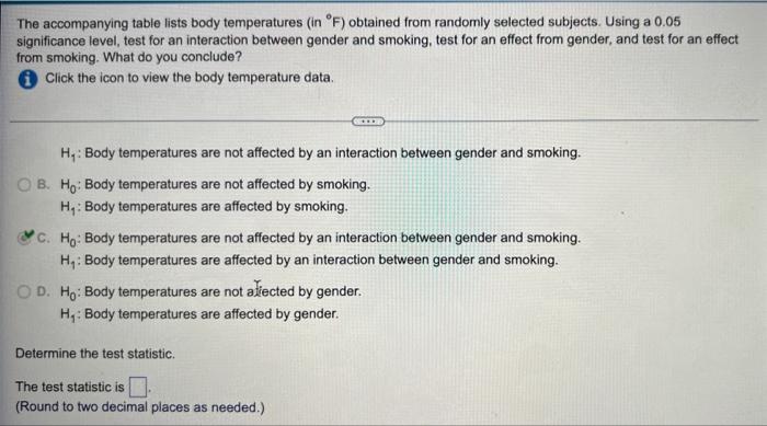 Solved The accompanying table lists body temperatures (in | Chegg.com Solved The accompanying table lists body temperatures (in | Chegg.com