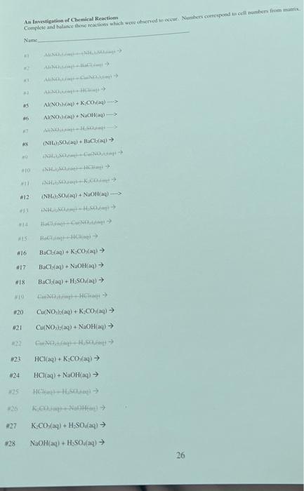 Solved Al(NO3)2(aq) + (NH4)2SO4(aq) → Al(NO3)(aq) + | Chegg.com