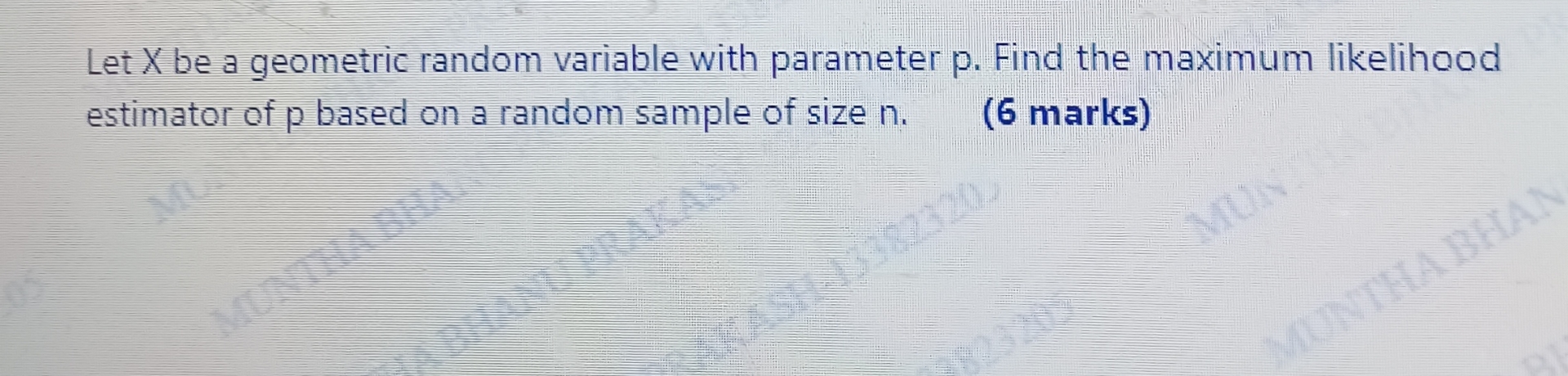 Solved Let x ﻿be a geometric random variable with parameter | Chegg.com