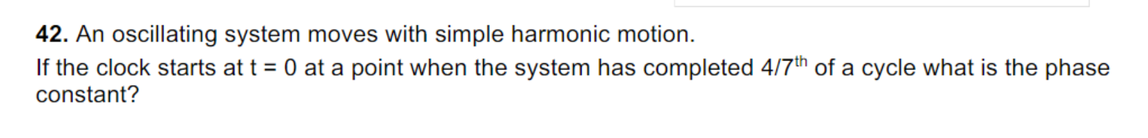 Solved An oscillating system moves with simple harmonic | Chegg.com