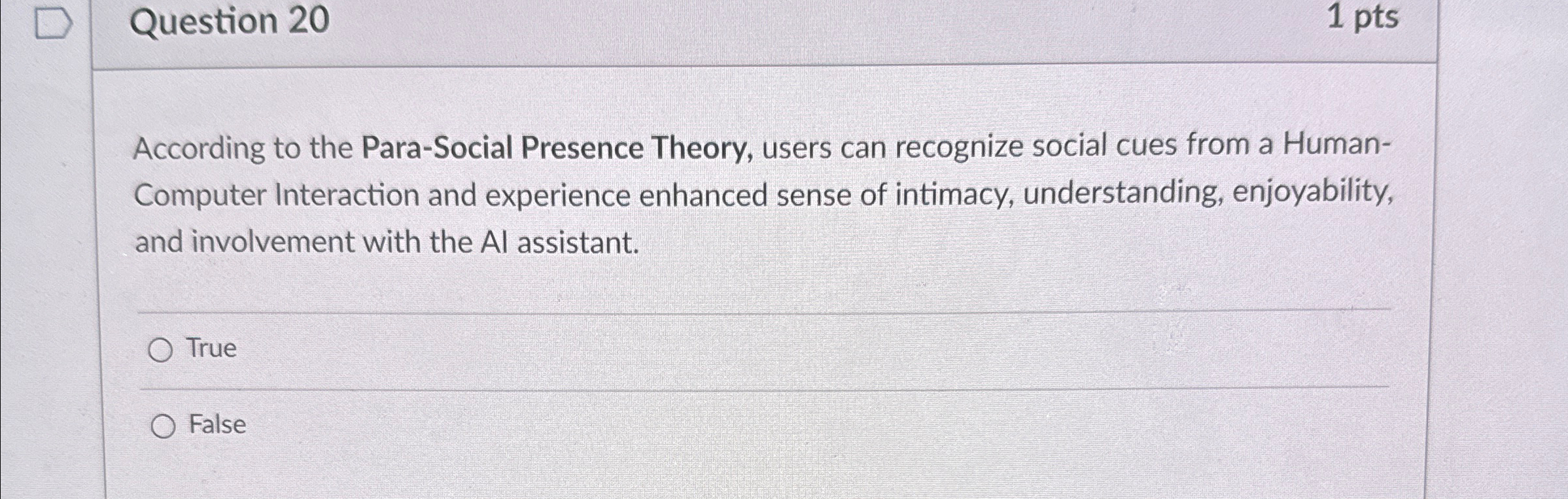 Solved Question 201 ﻿ptsAccording to the Para-Social | Chegg.com