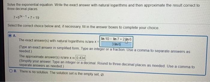 Solved Solve The Exponential Equation Write The Exact Chegg solved-solve-the-exponential-equation-write-the-exact-chegg