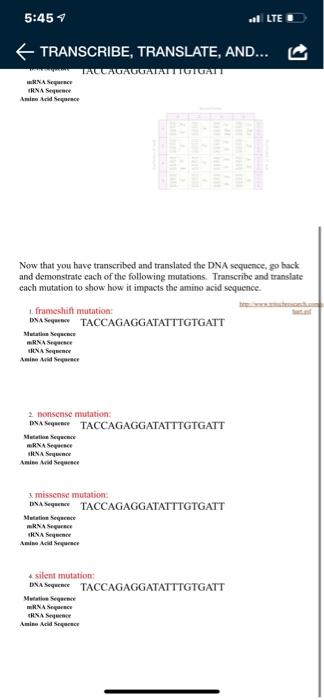 Solved TRANSCRIBE, TRANSLATE, AND... Name: Per. Date: | Chegg.com Solved TRANSCRIBE, TRANSLATE, AND... Name: Per. Date: | Chegg.com