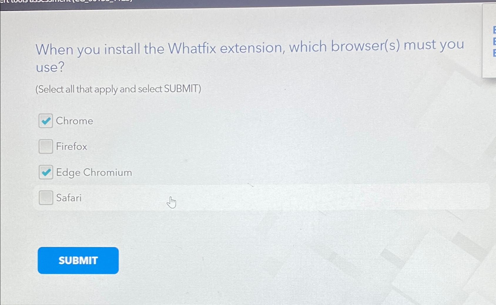 Solved When you install the Whatfix extension, which | Chegg.com