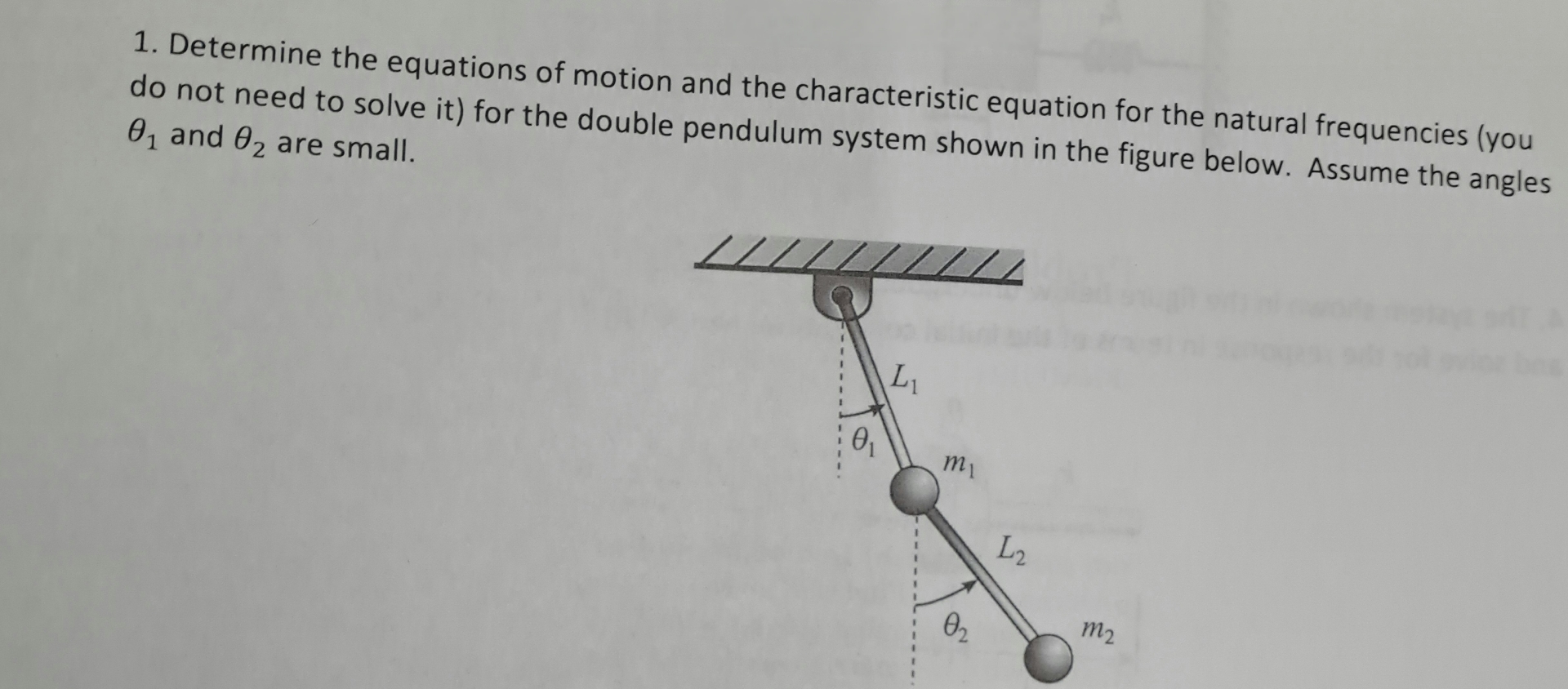 Solved Determine the equations of motion and the | Chegg.com