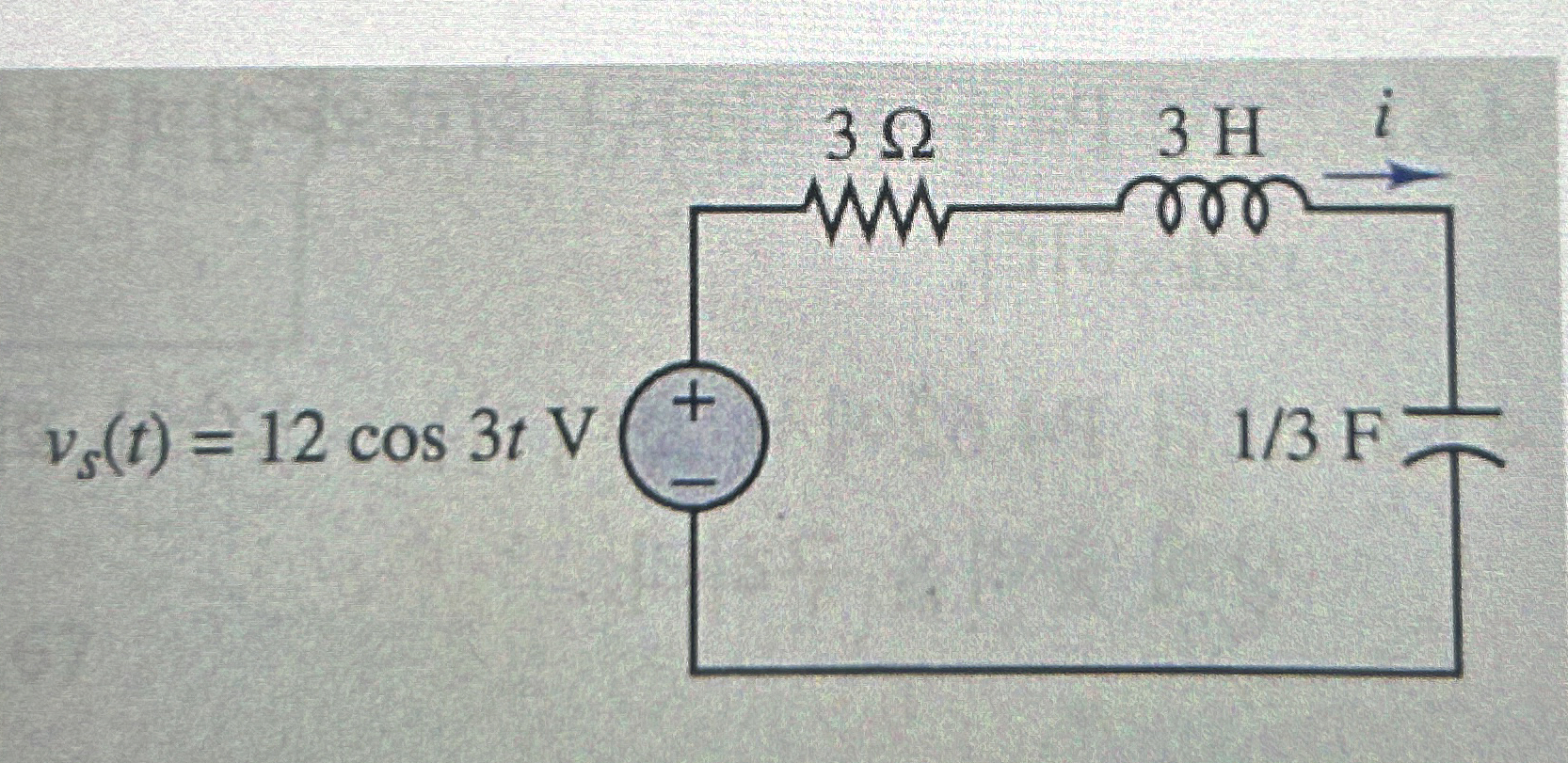 Solved find the current in phasor form for the circuit | Chegg.com