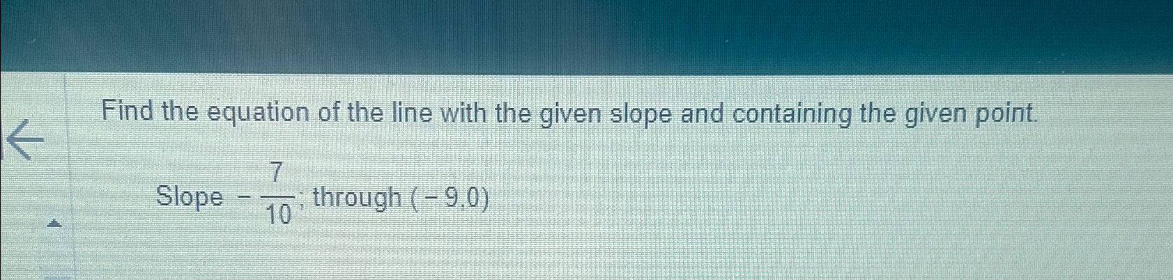 Solved Find the equation of the line with the given slope | Chegg.com