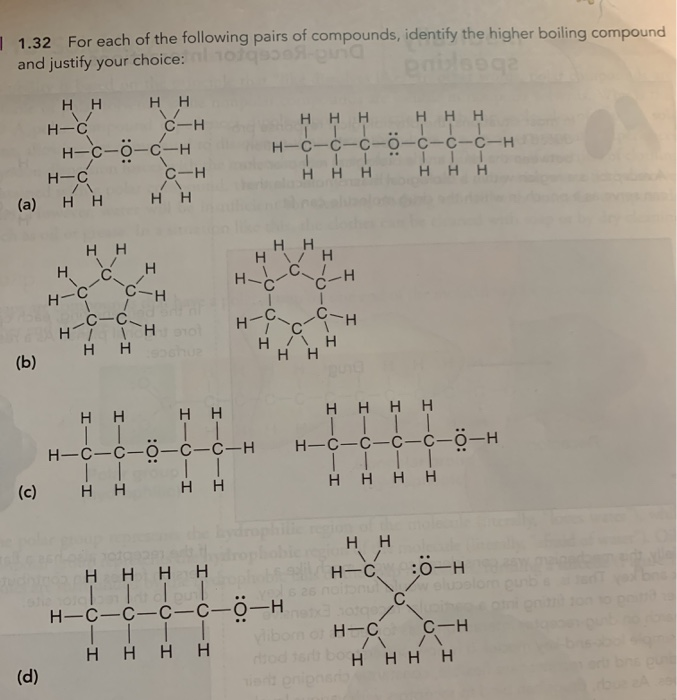 Solved 1.29 Identify whether each of the following compounds | Chegg.com