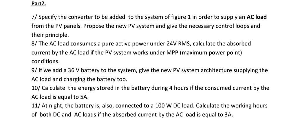 Solved lout 1 Vpv Converter R Load VR PV Panels Figure 1: PV | Chegg.com