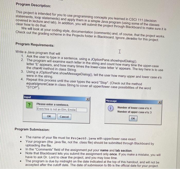 Solved Program Description: This project is intended for you | Chegg.com