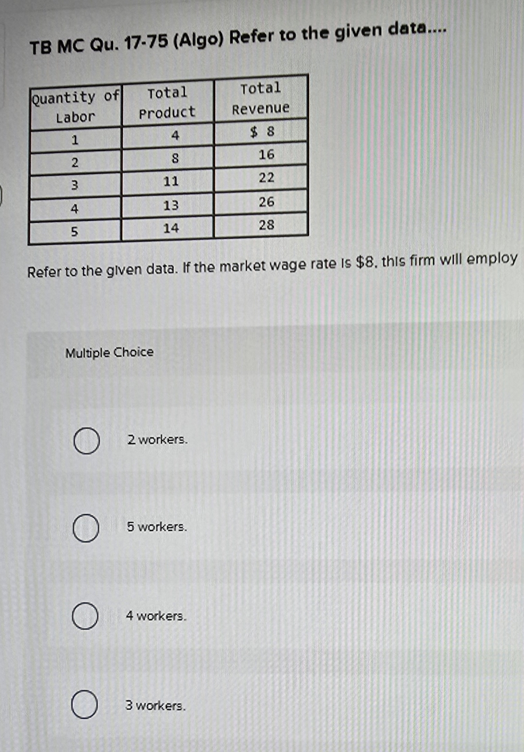 High Quality SOLUTION TB MC Qu. 17-75 (Algo) ﻿Refer to the given | Chegg.com