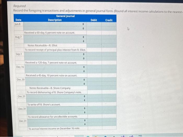 Solved Dec 31. "record, expected credit losses for the year | Chegg.com