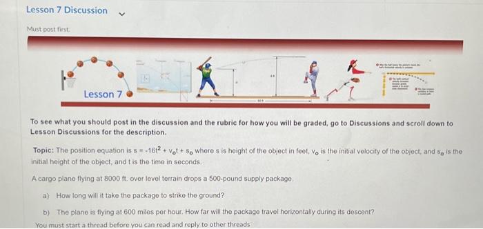 Solved To see what you should post in the discussion and the | Chegg.com