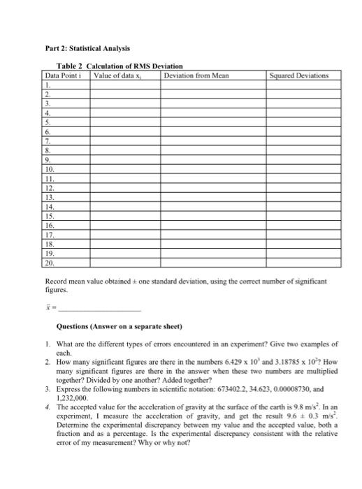 Solved Part 1: Hooke's Law Data Tahle 1 Henke's I aw Data | Chegg.com