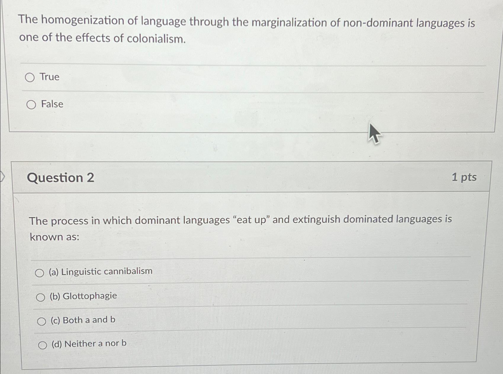 Solved The homogenization of language through the | Chegg.com