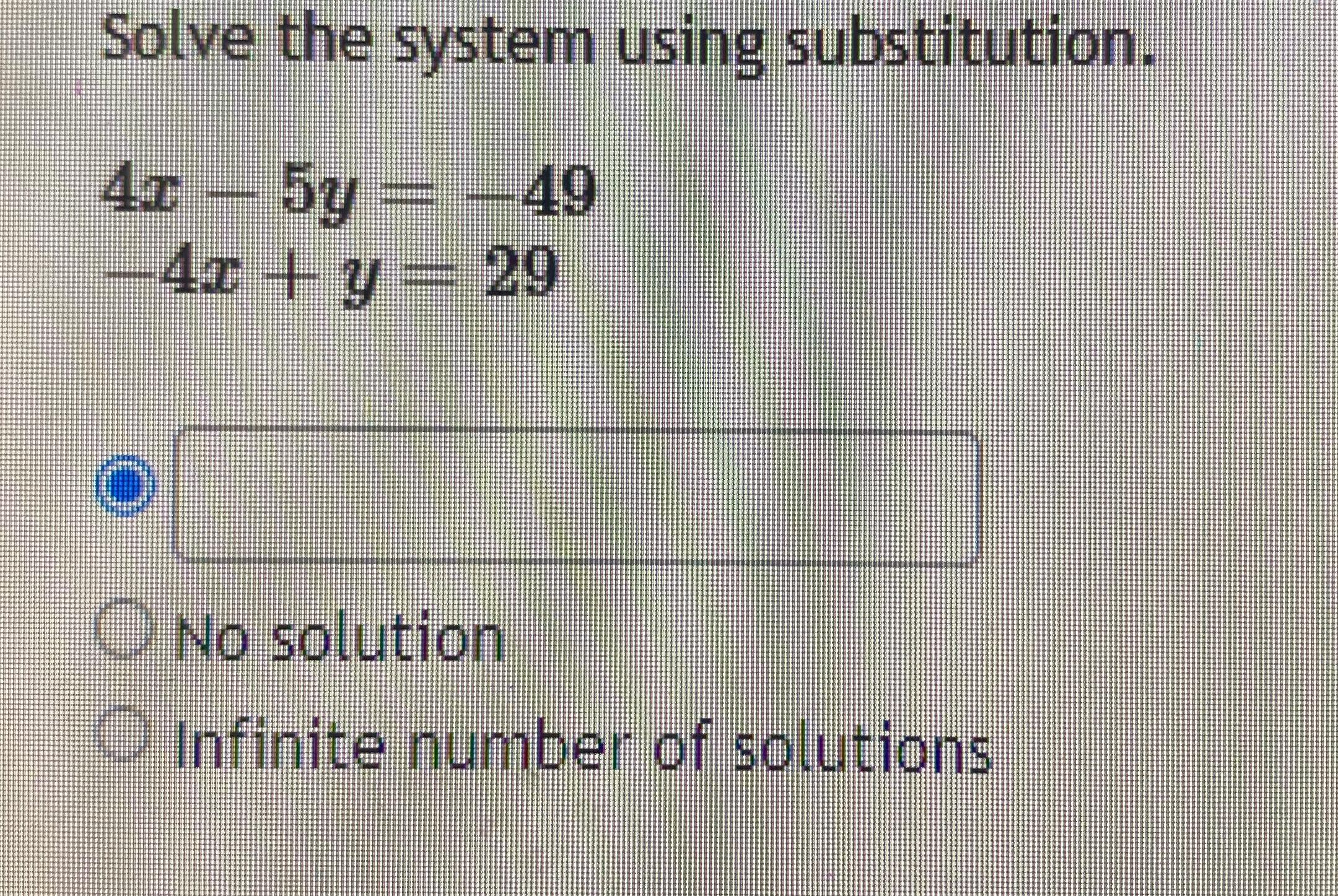 Solved Solve the system using | Chegg.com