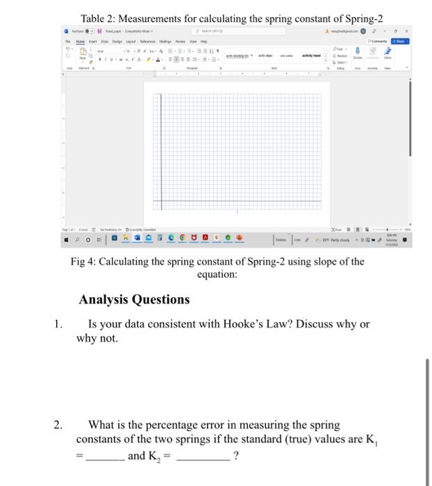 Objective - Investigate how a spring behaves when it | Chegg.com