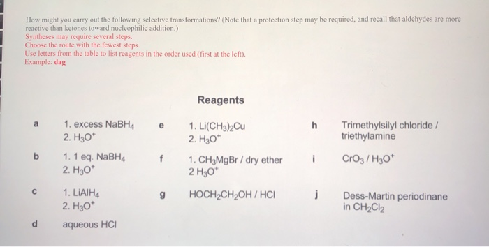 Solved How might you carry out the following selective | Chegg.com