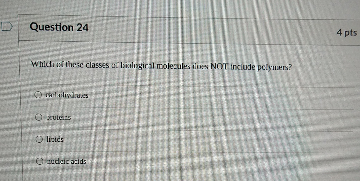 Solved Question 24 4 ﻿pts Which of these classes of | Chegg.com