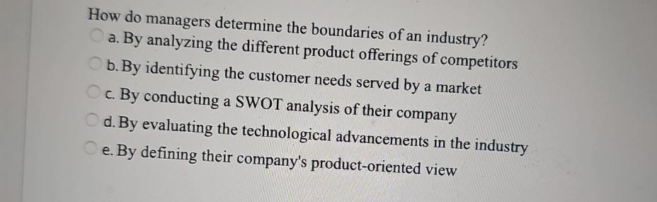 Solved How do managers determine the boundaries of an | Chegg.com