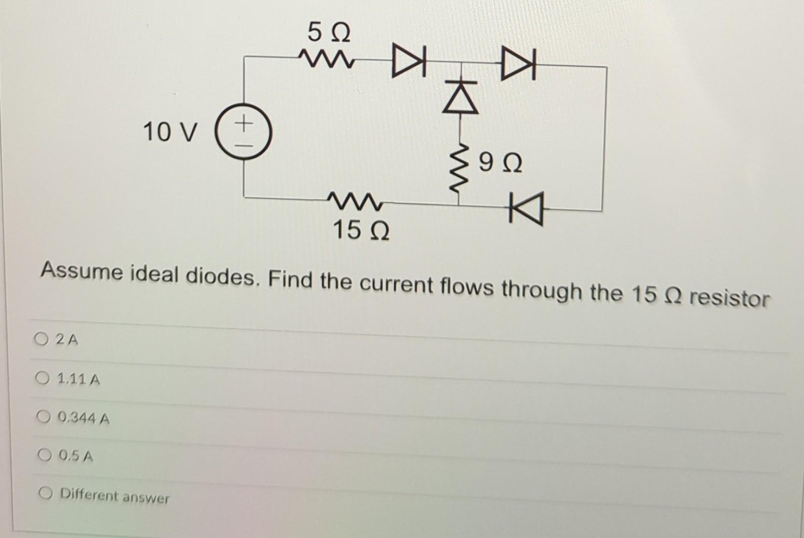 Solved Assume ideal diodes. Find the current flows through | Chegg.com