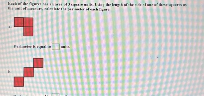 Solved Each of the figures has an area of 3 square units. | Chegg.com