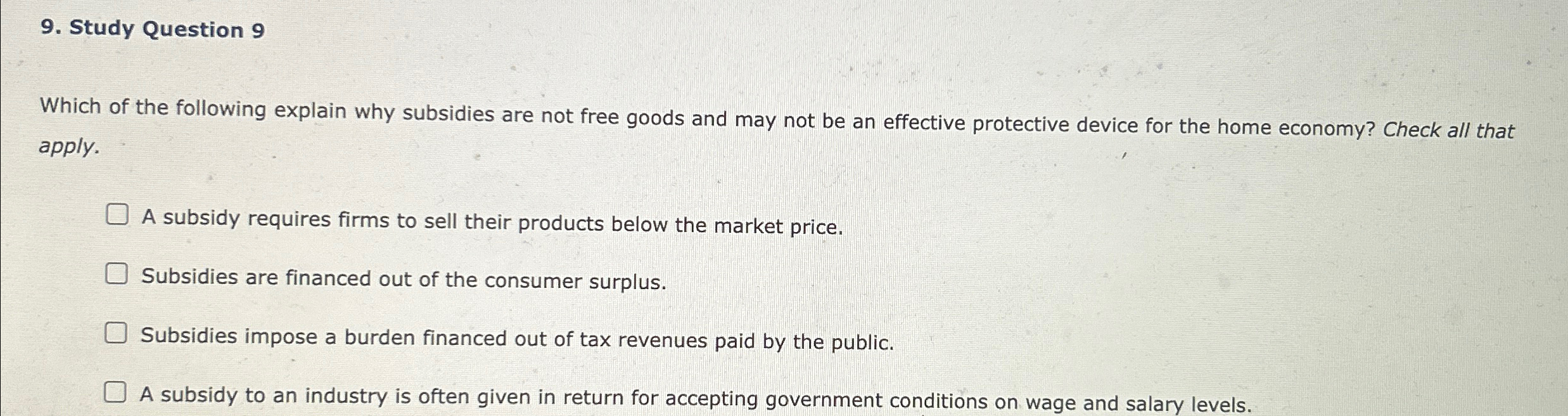 Solved Study Question 9Which of the following explain why | Chegg.com