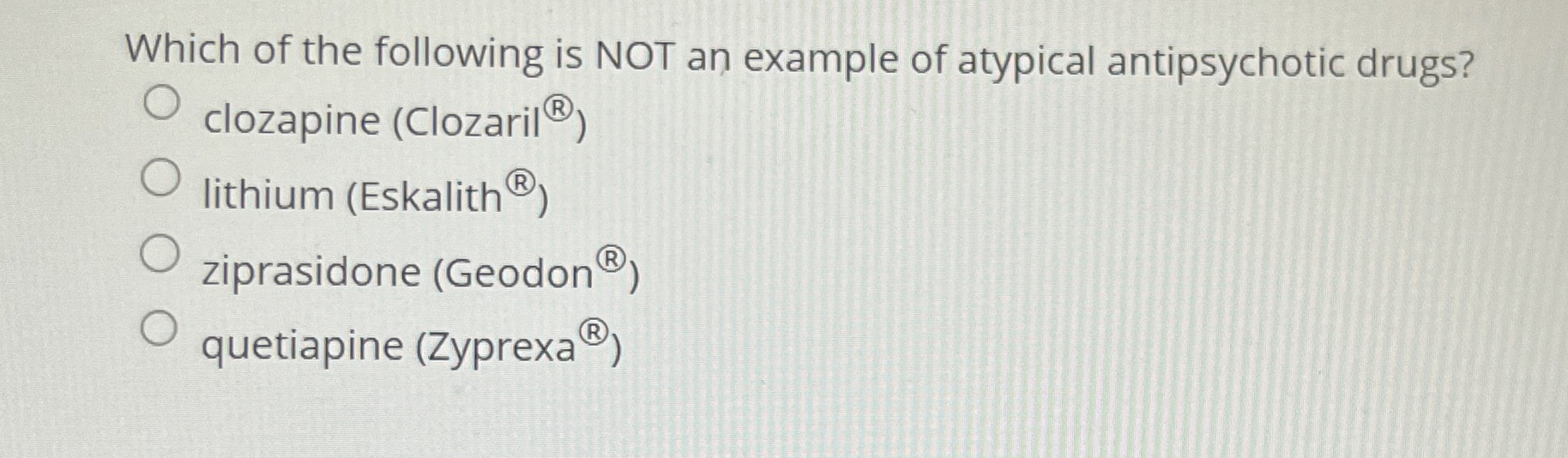 Solved Which of the following is NOT an example of atypical | Chegg.com