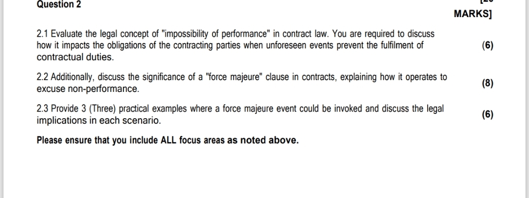 Solved Question 2MARKS]2.1 ﻿Evaluate the legal concept of | Chegg.com