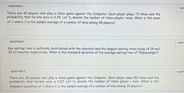 Solved There are 45 players who play a chess game against | Chegg.com
