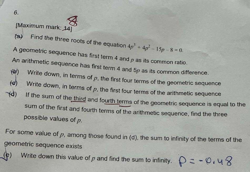 Solved [Maximum mark: 14](a) ﻿Find the three roots of the | Chegg.com