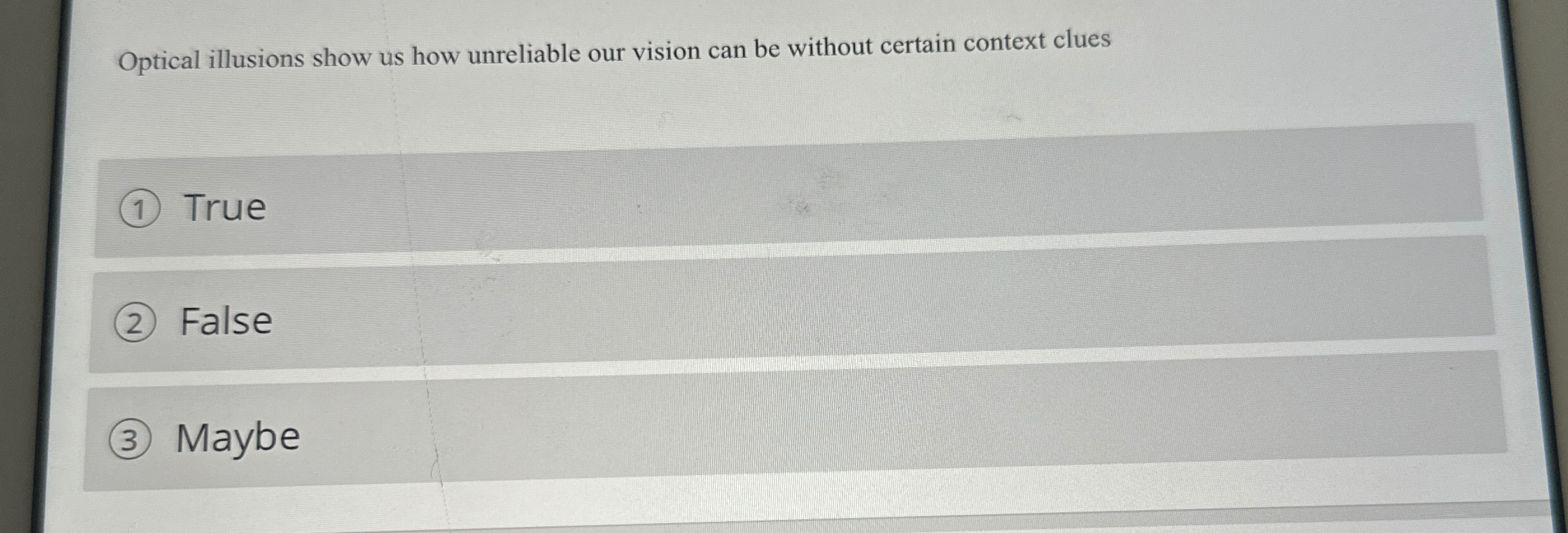 Solved Optical illusions show us how unreliable our vision | Chegg.com