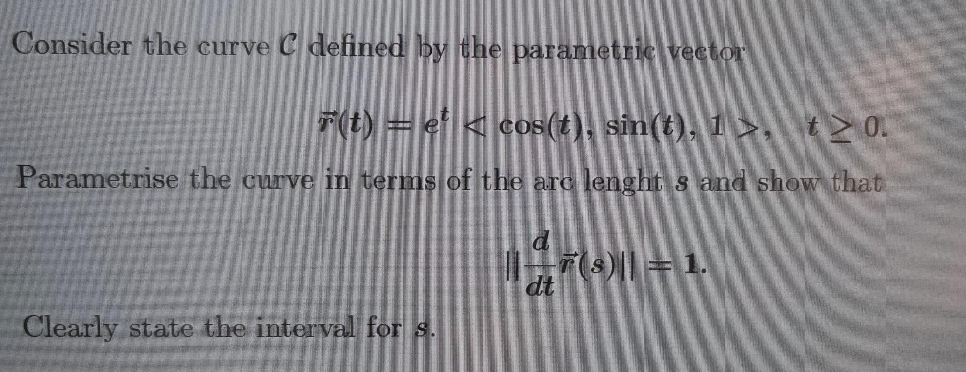 Solved Consider the curve C defined by the parametric vector | Chegg.com