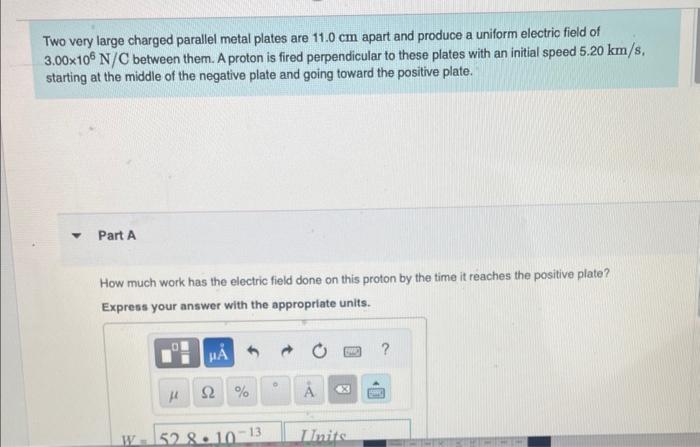 Solved Two very large charged parallel metal plates are 11.0 | Chegg.com