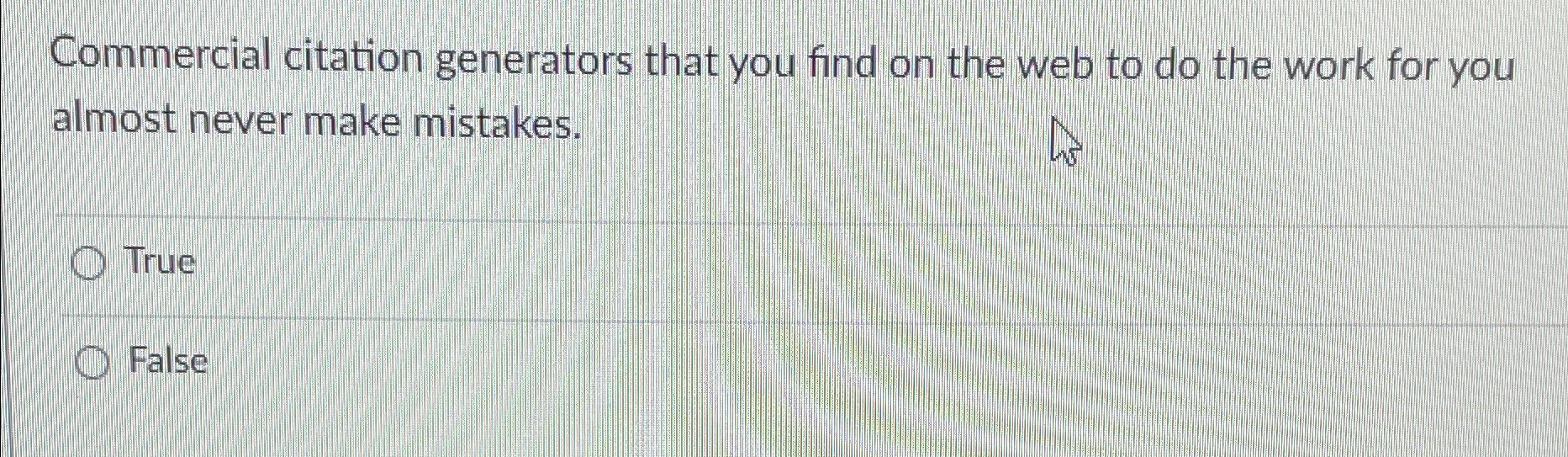 Solved Commercial citation generators that you find on the | Chegg.com