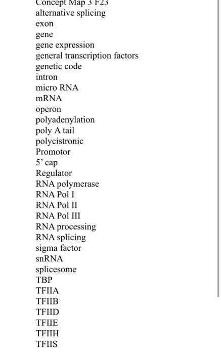 Solved alternative splicing gene gene expression general | Chegg.com