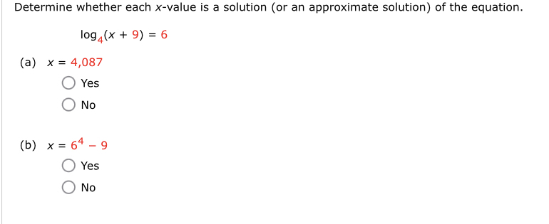 Solved Determine whether each x-value is a solution (or an | Chegg.com