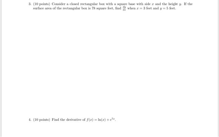 Solved 3. (10 points) Consider a closed rectangular box with | Chegg.com