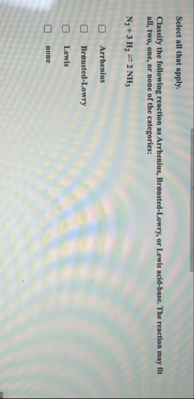 Solved Select all that apply.Classify the following reaction | Chegg.com