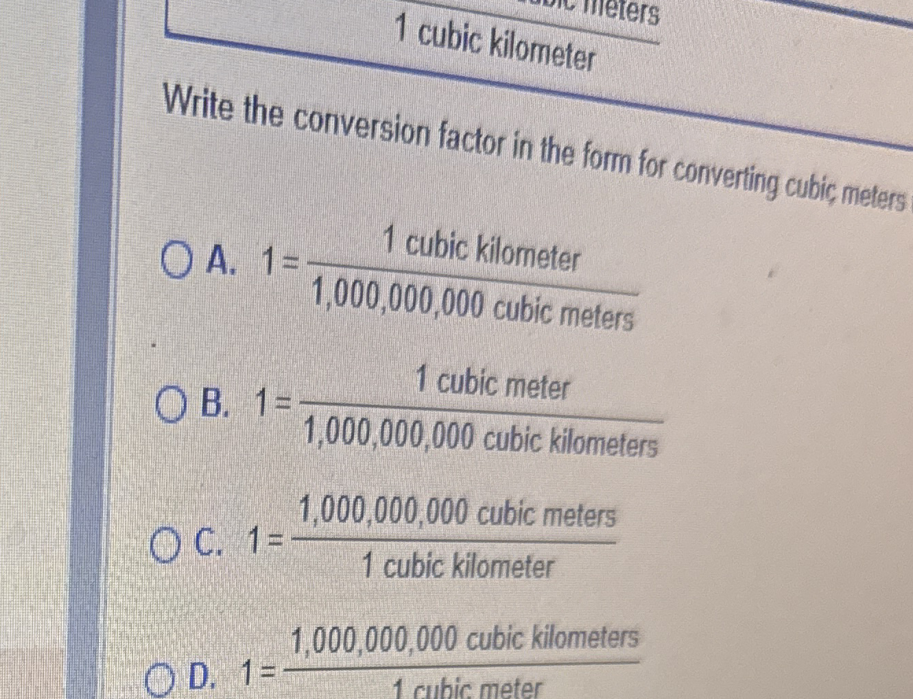 Write the conversion factor in the form for | Chegg.com