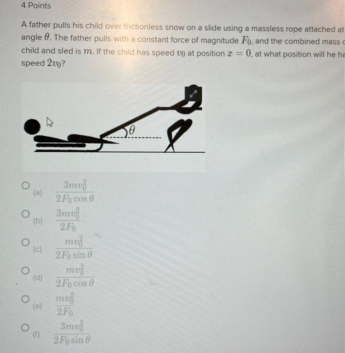 Solved A father pulls his child over frictionless snow on a | Chegg.com