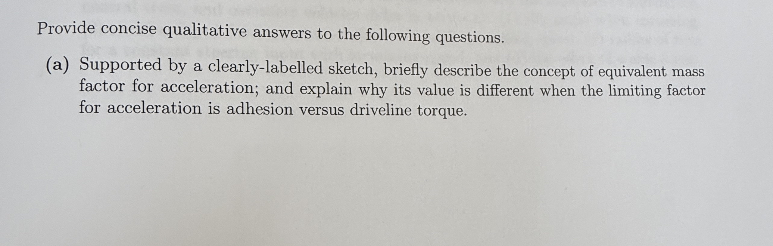 Solved Provide concise qualitative answers to the following | Chegg.com