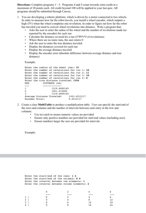Solved Directions: Complete programs 1 - 3. Programs 4 and 5 | Chegg.com
